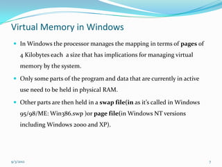 Windows memory management | PPTX
