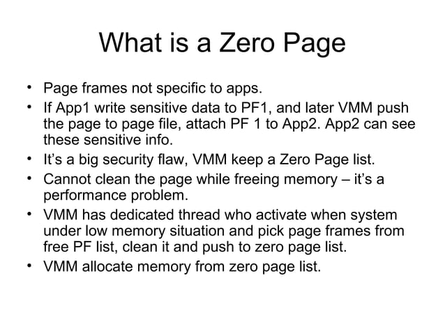 Windows memory manager internals | PPT