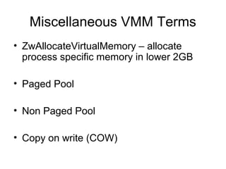 Windows memory manager internals | PPT