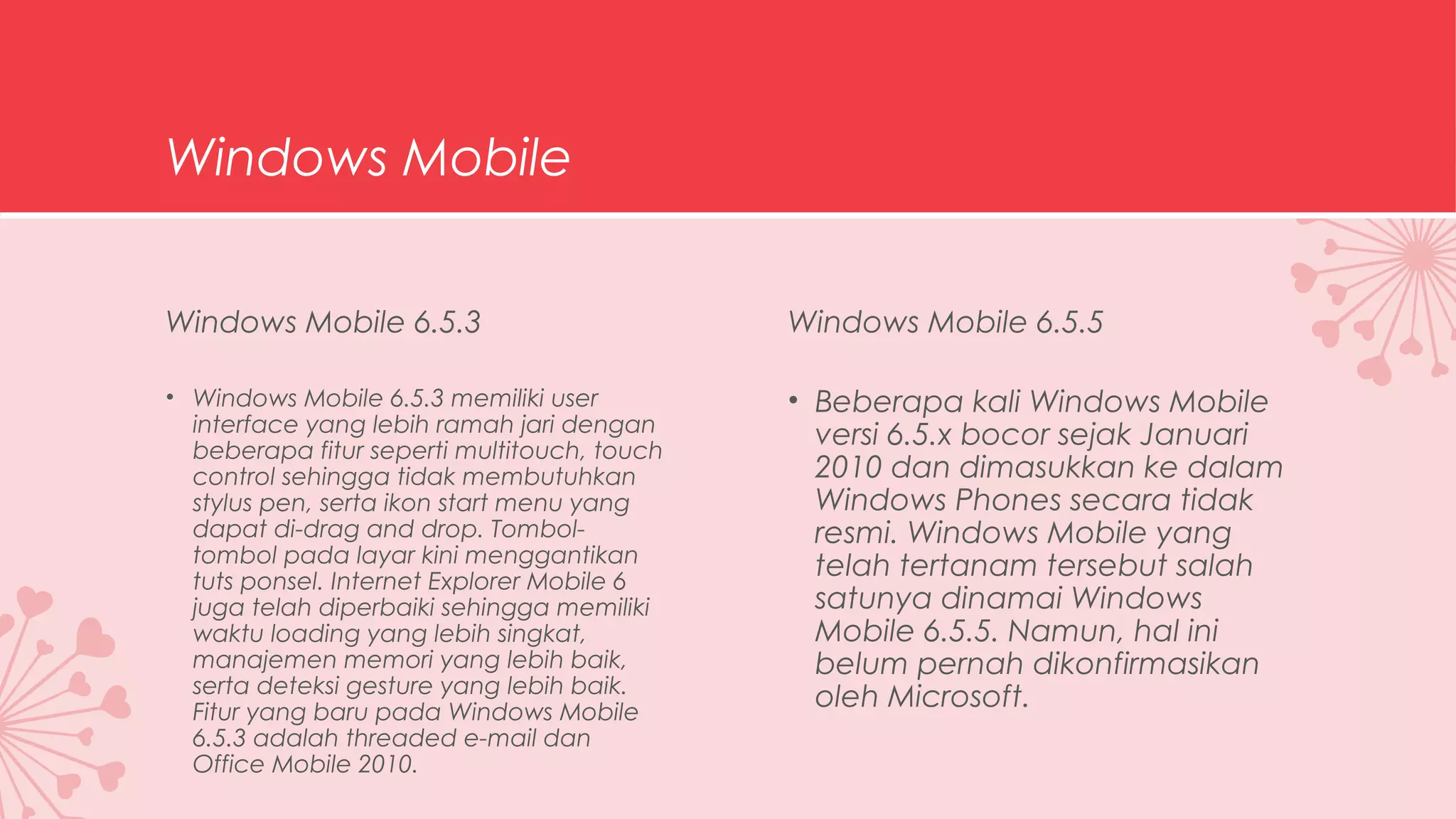 Windows Mobile | PPT