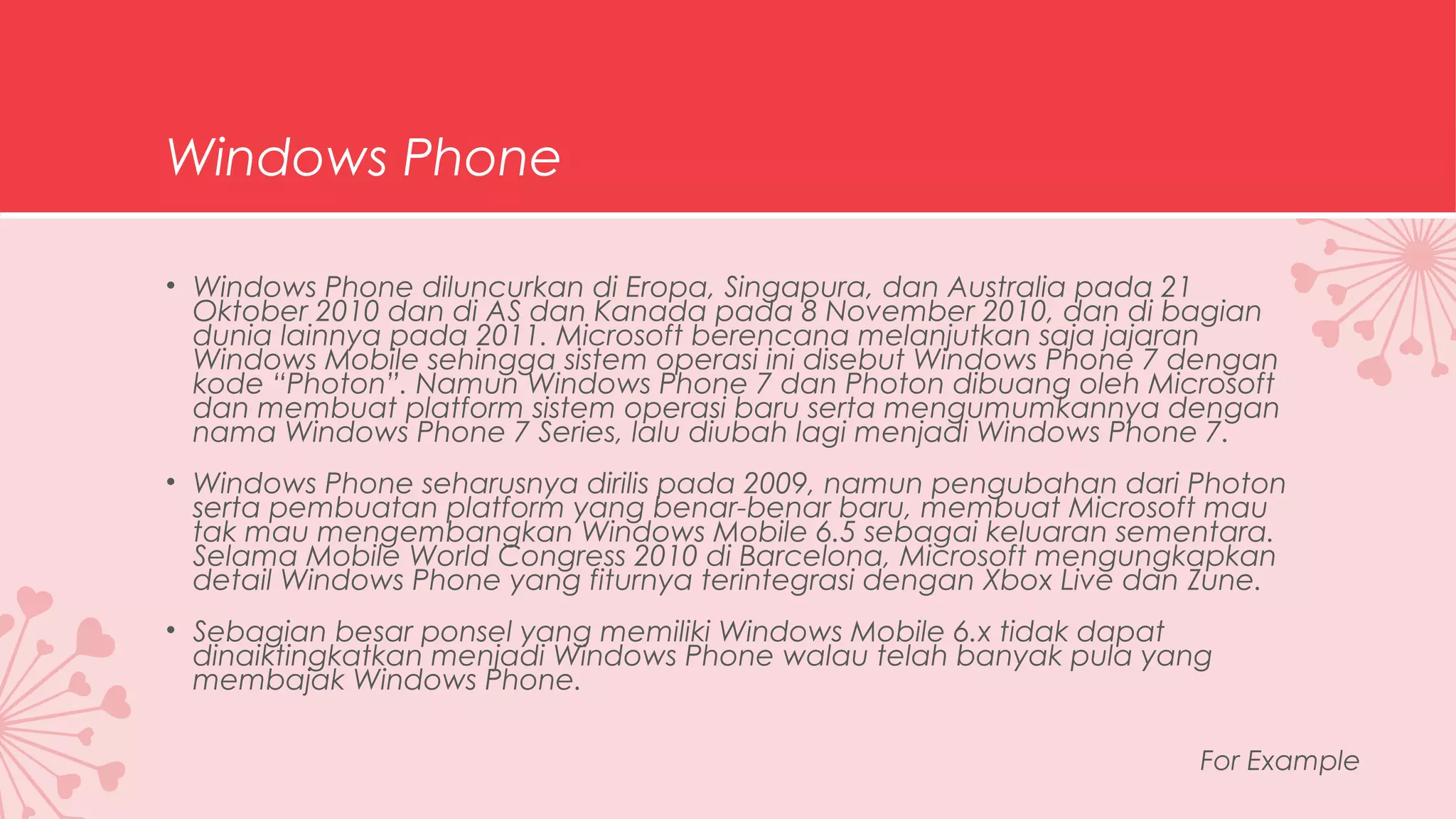 Windows Mobile | PPT