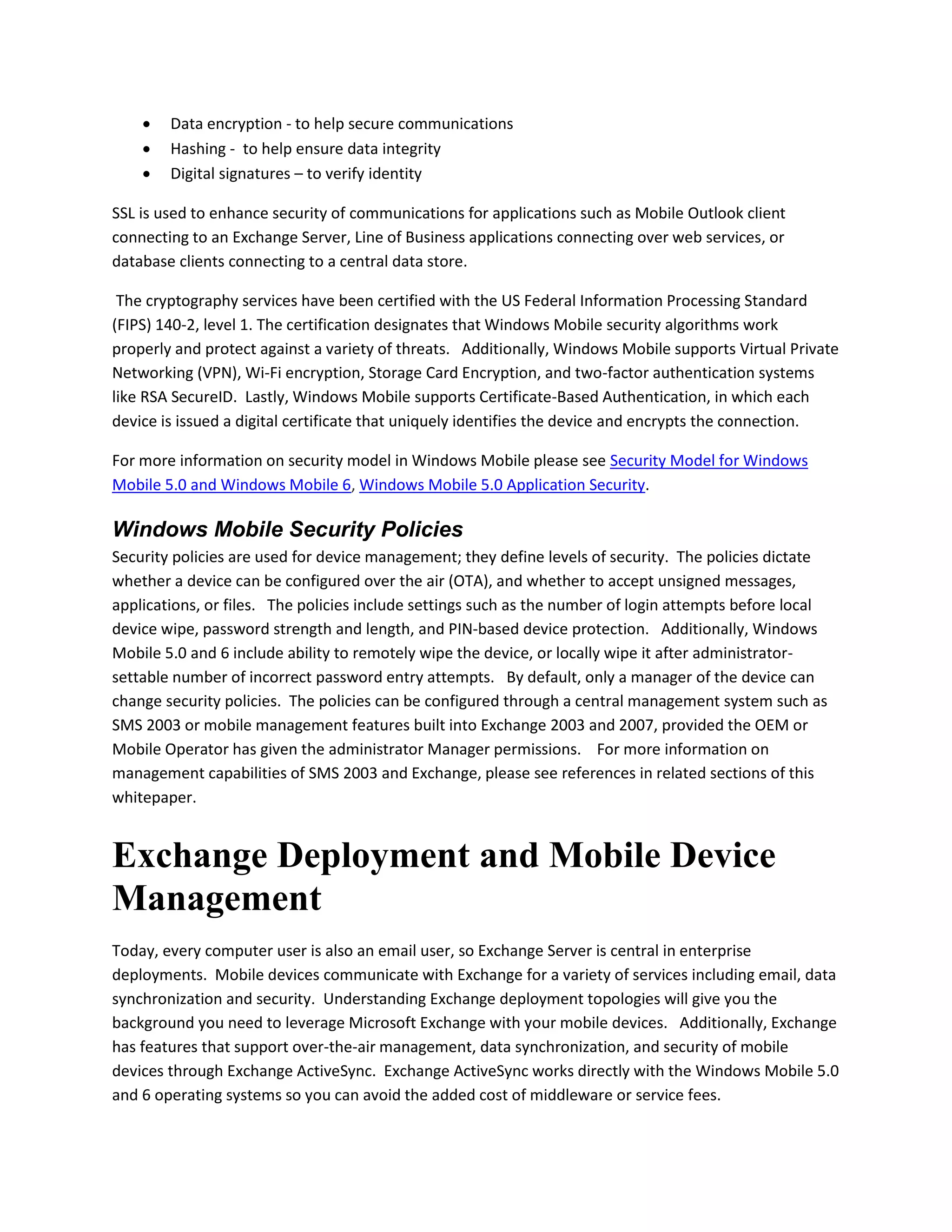 Windows mobile architecture_overview | PDF