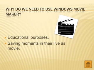 Windows movie maker | PPTX