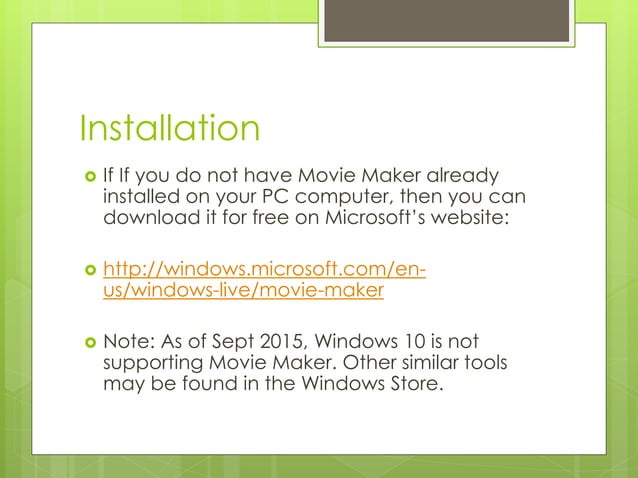 Windows Movie Maker | PPT