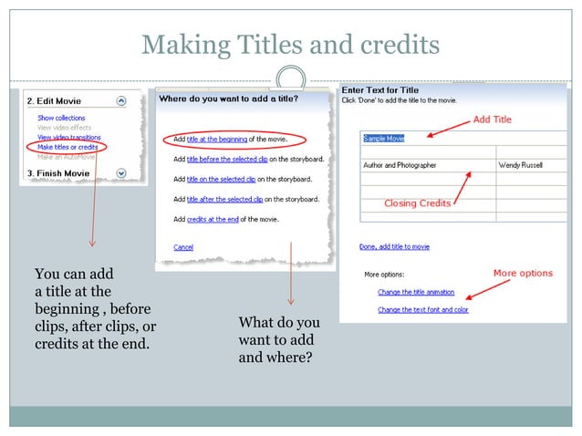 Windows movie maker tutorial | PPTX | Video Production | Content Production
