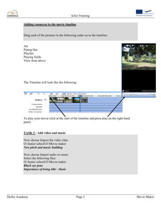 Windows movie maker tutorial | PDF | Video Software | Computer Software ...