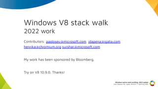 Windows native stack profiling | PDF