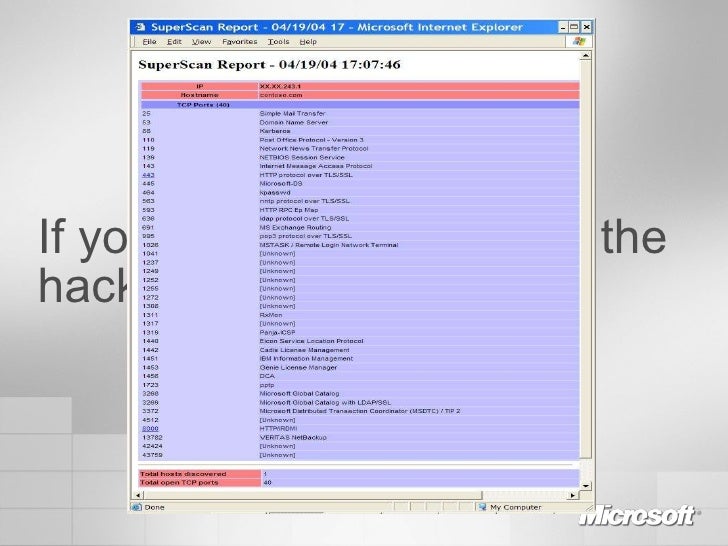Windows network security