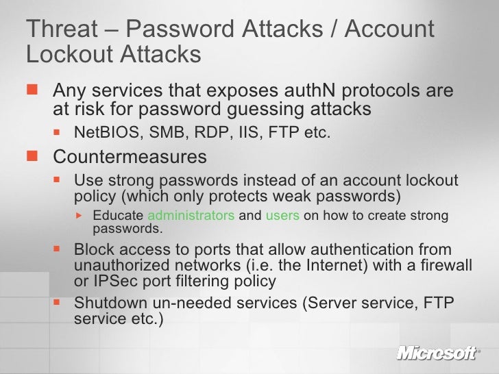 Windows network security