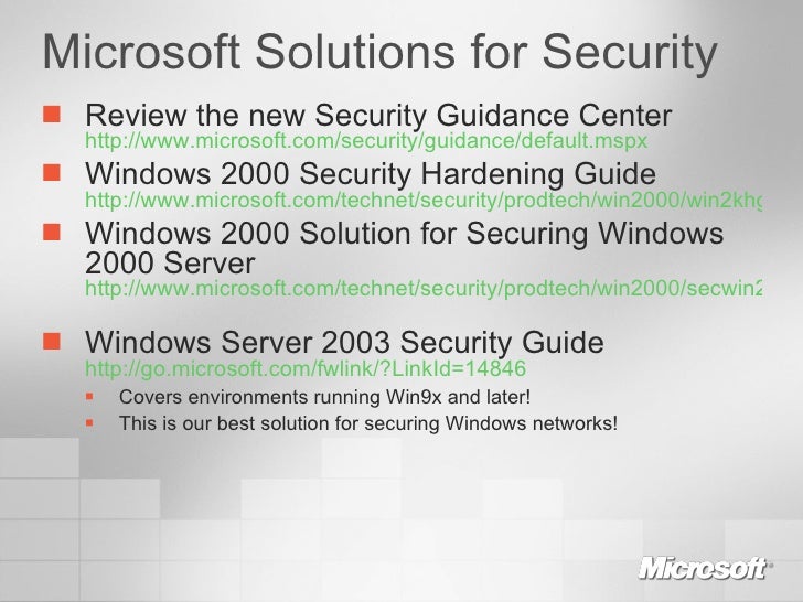 Windows network security
