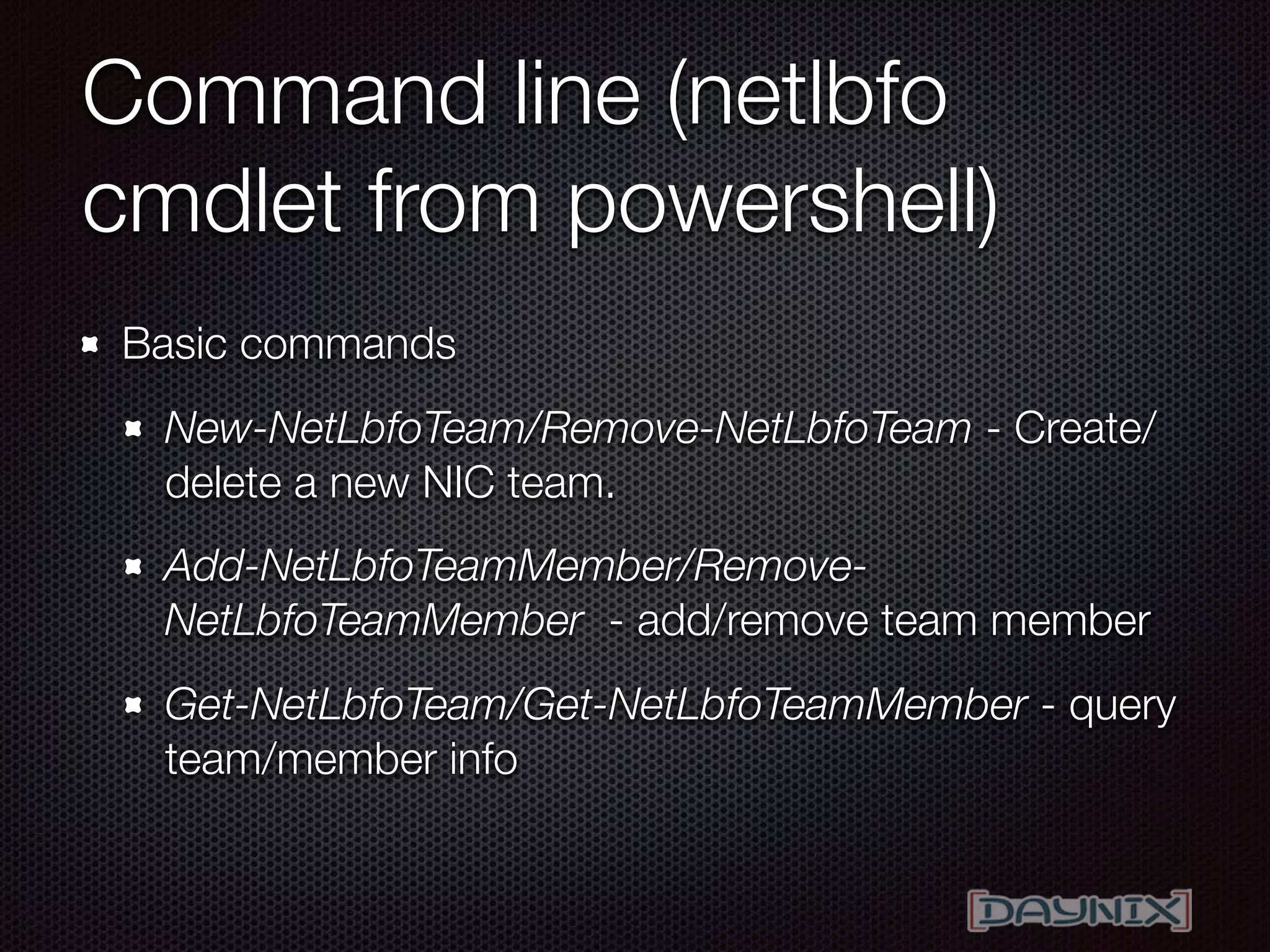 Windows network teaming | PPT