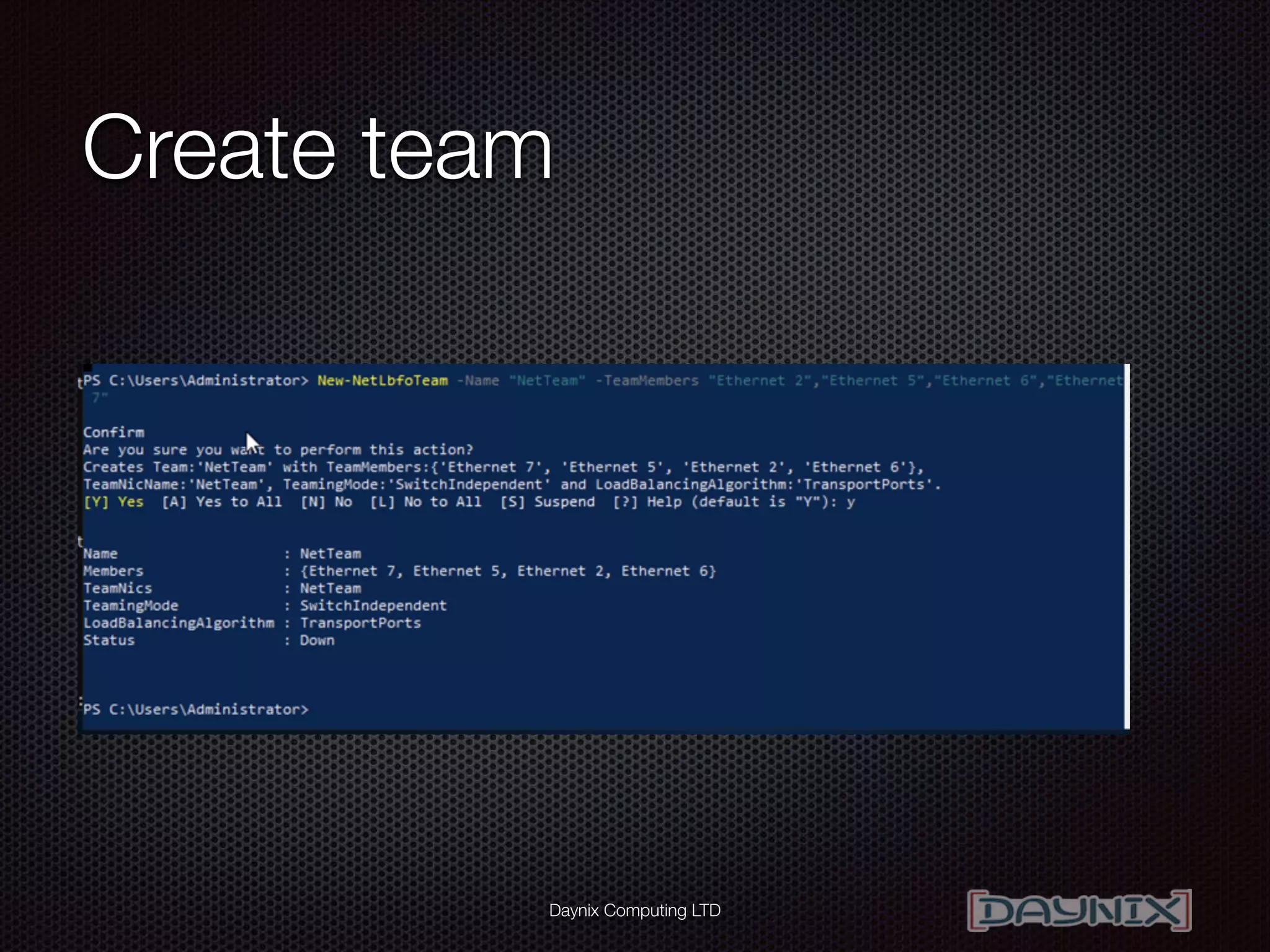 Windows network teaming | PPT