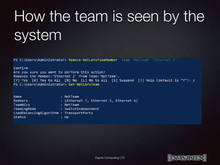 Windows network teaming | PPT
