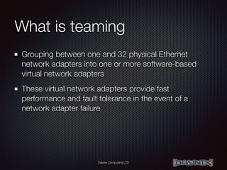 Windows network teaming | PPT