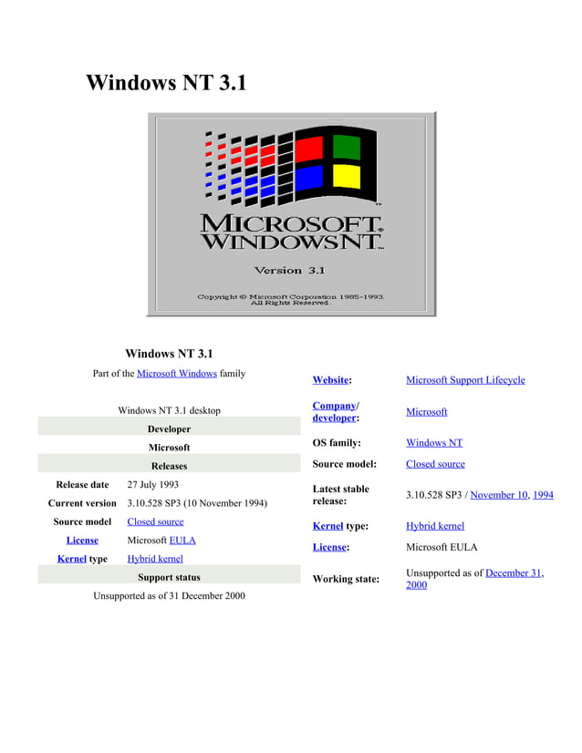 Windows Nt 3 | PDF