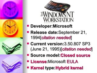 Windows Nt 3 | PPT