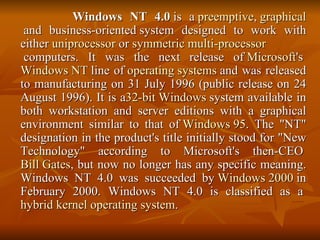 Windows Nt 4.0 | PPT