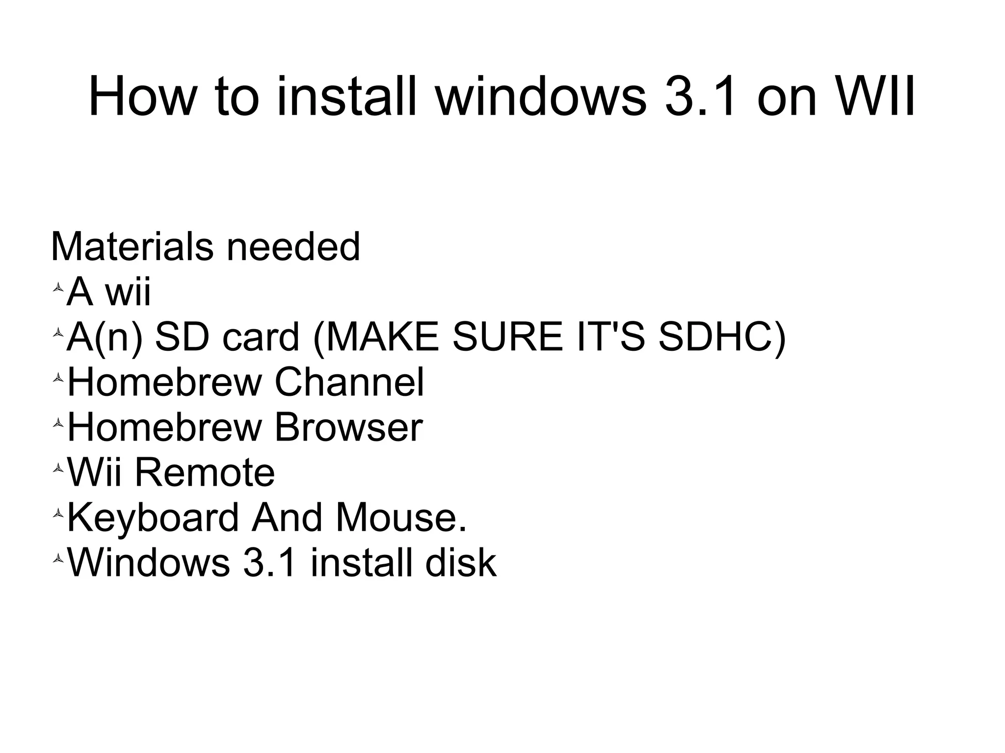Windows on wii | PPT