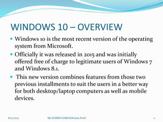 Windows operating environment(unit 4) | PPTX