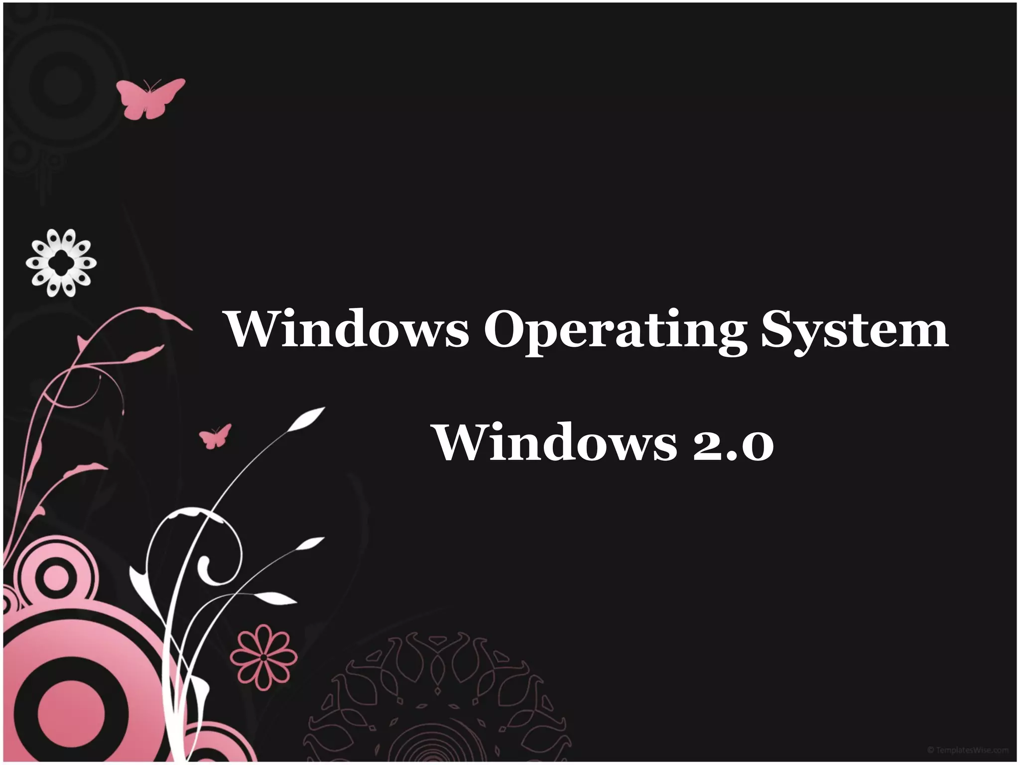 Windows 2.0 | PPT