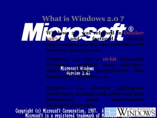 Windows 2.0 | PPT