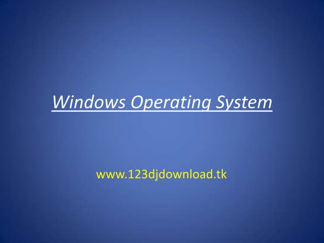 Windows Operating System Pptx Operating Systems Computer Software And Applications