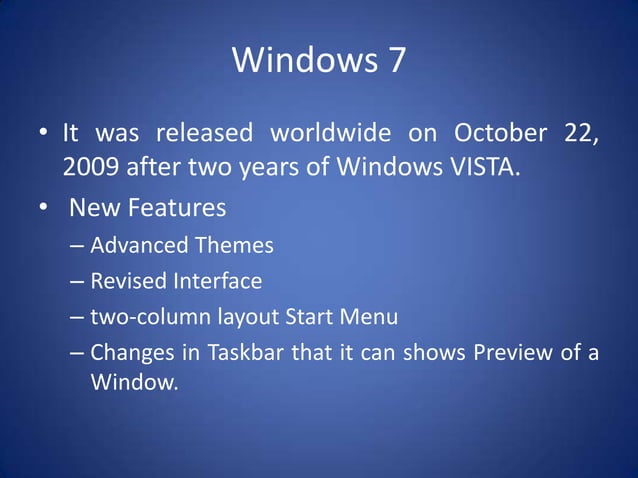 Windows Operating System Pptx Operating Systems Computer Software And Applications