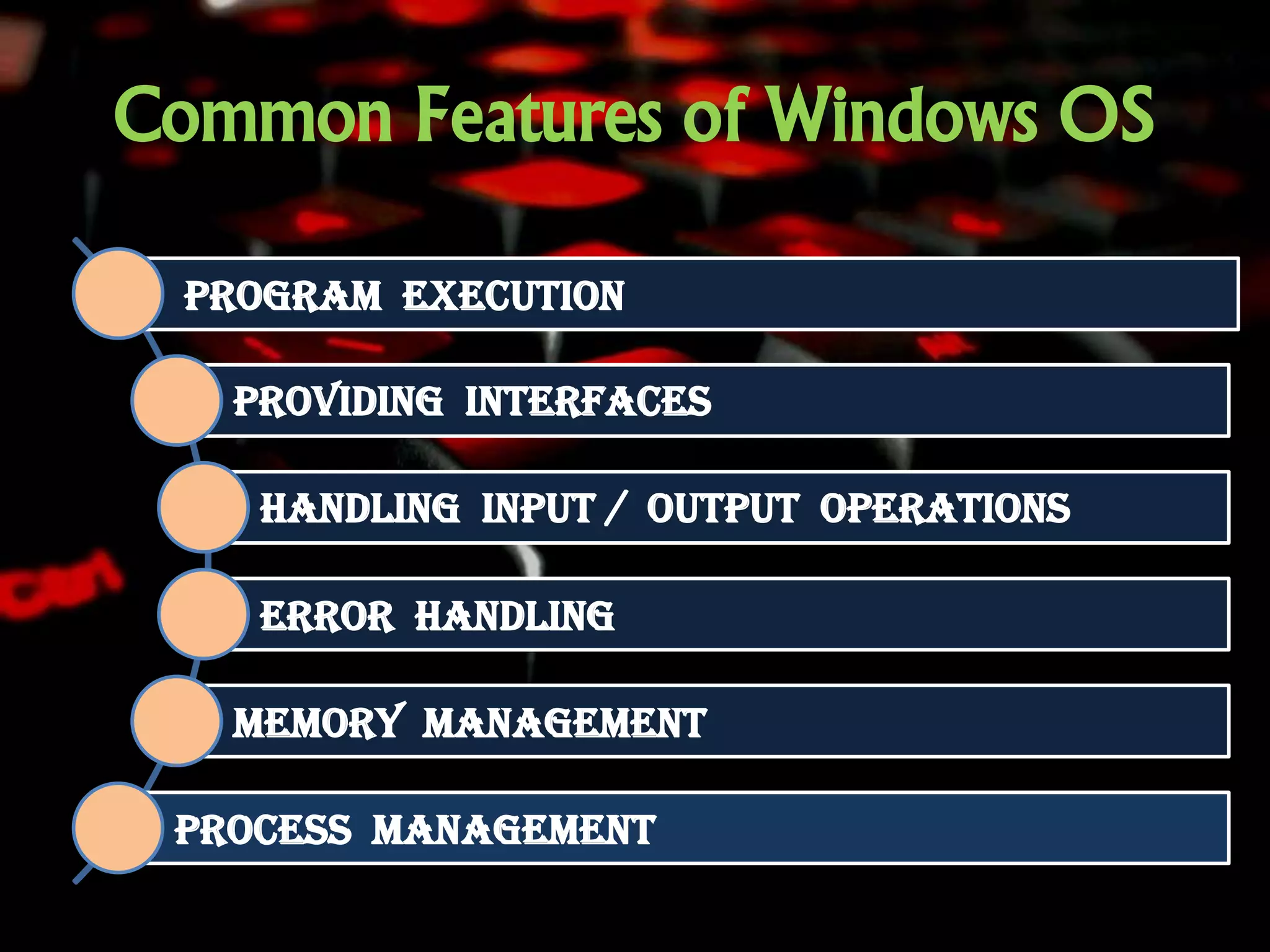 Windows Operating System Presentation Pptx Operating Systems Computer Software And