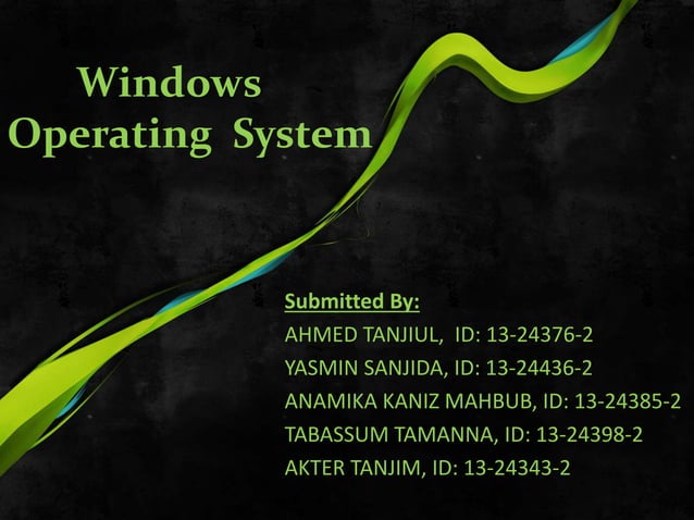 Windows operating system presentation | PPTX | Operating Systems ...