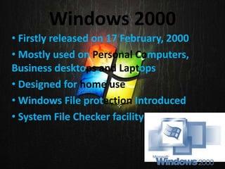 Windows operating system presentation | PPTX