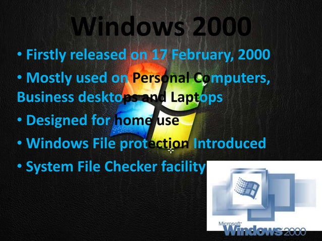Windows operating system presentation | PPTX | Operating Systems | Computer Software and ...