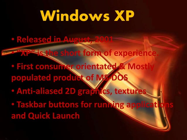 Windows operating system presentation | PPTX | Operating Systems | Computer Software and ...