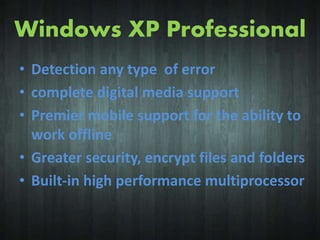Windows operating system presentation | PPTX