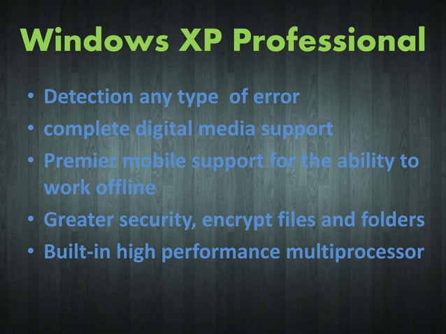 Windows Operating System Presentation Pptx Operating Systems Computer Software And
