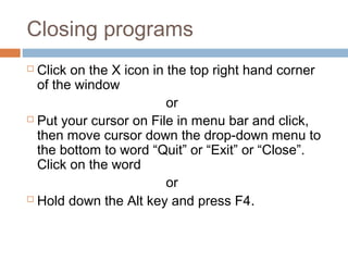 Windows operating system part 1 (Introduction to Computer) | PPT
