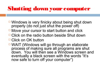 Windows operating system part 1 (Introduction to Computer) | PPT