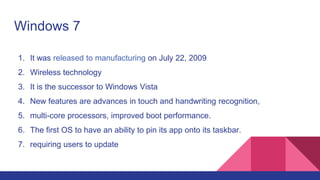 Windows operating system version | PPTX