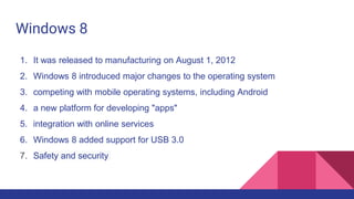 Windows operating system version | PPTX