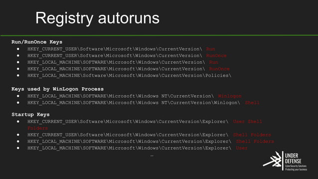 Windows persistence presentation | PPT