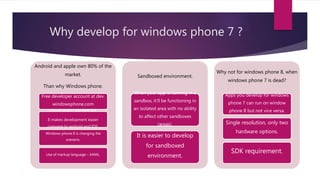 Windows phone 7 application development | PPTX