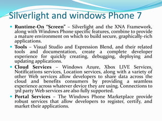 Windows Phone 7: Silverlight | PPTX