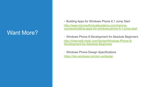 Introduction to Windows phone app development | PPTX | Computer Software and Applications ...