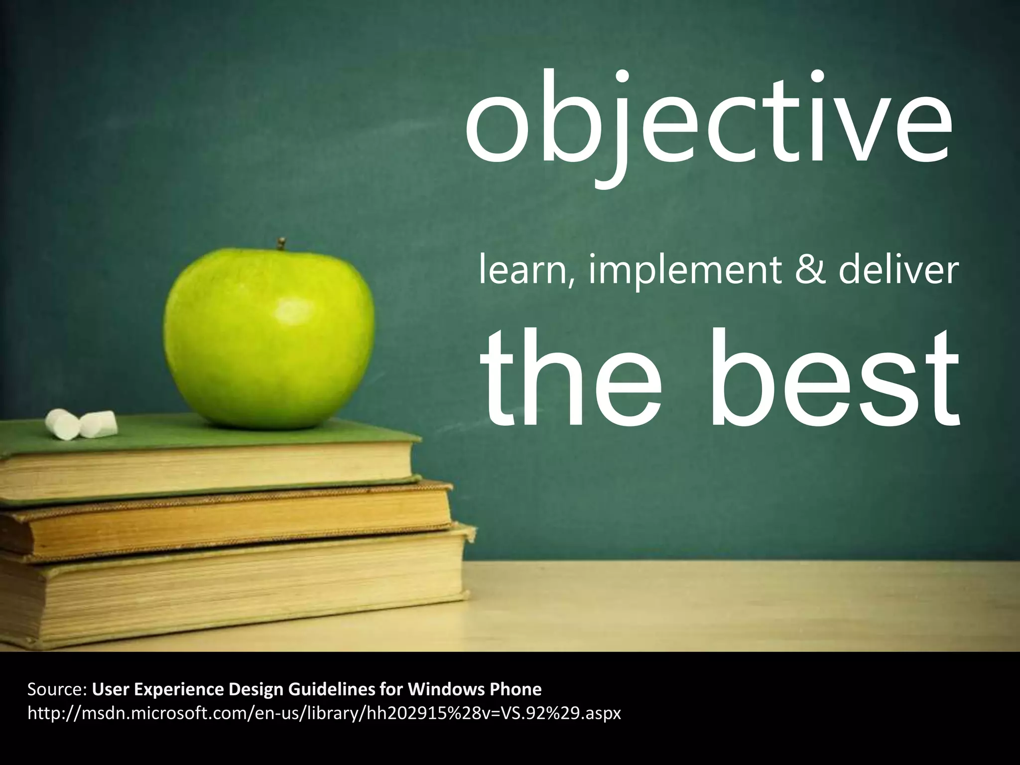 Windows phone UI Design Guidelines | PPTX