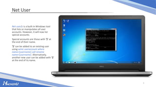 Windows post exploitation | PPTX