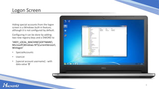 Windows post exploitation | PPTX
