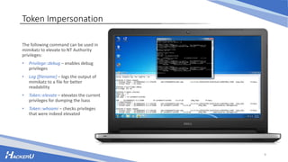 Windows post exploitation | PPTX