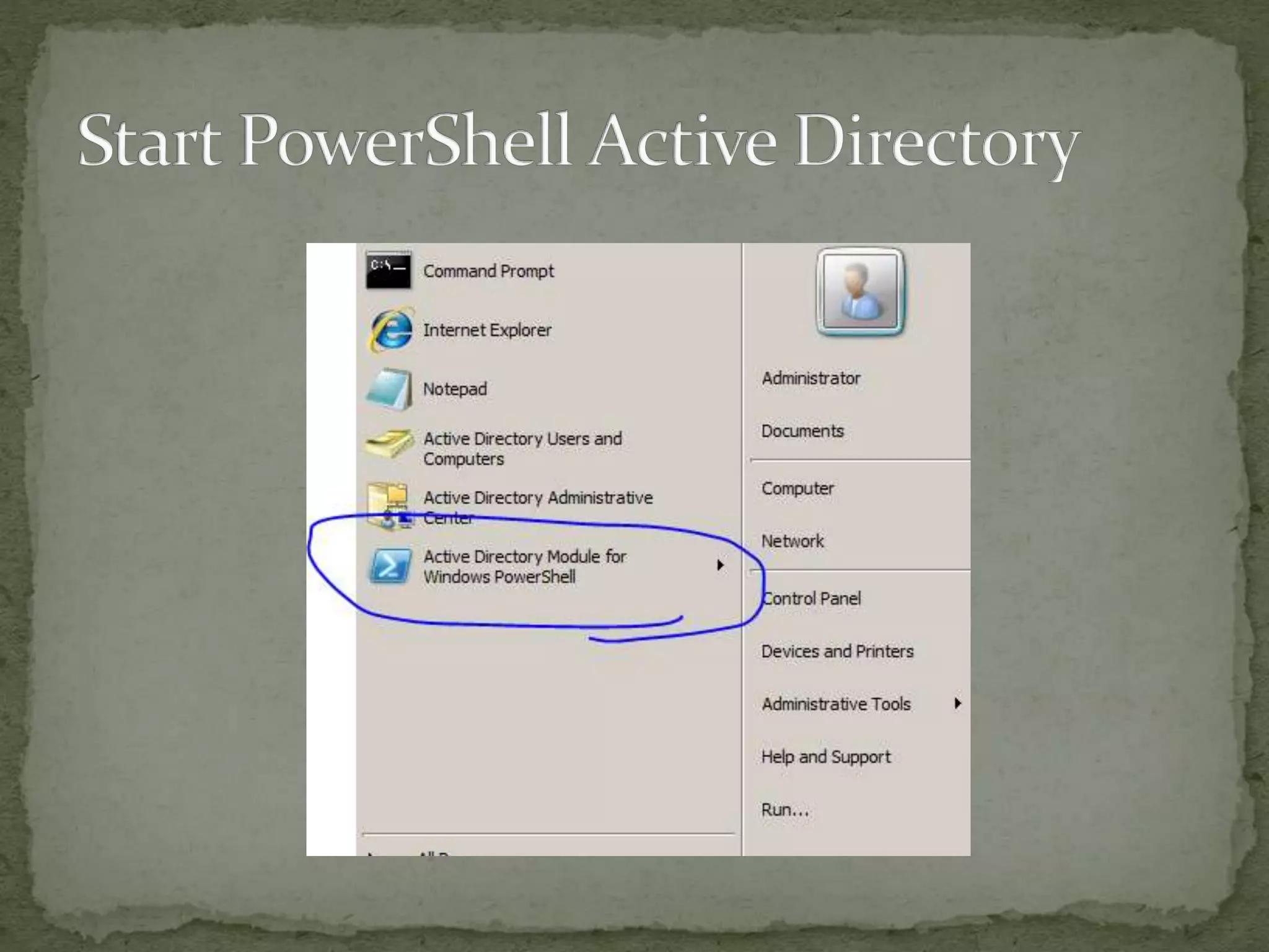 Windows power shell and active directory | PPT