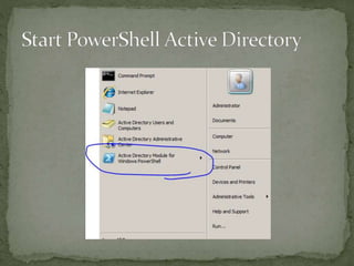 Windows power shell and active directory | PPT