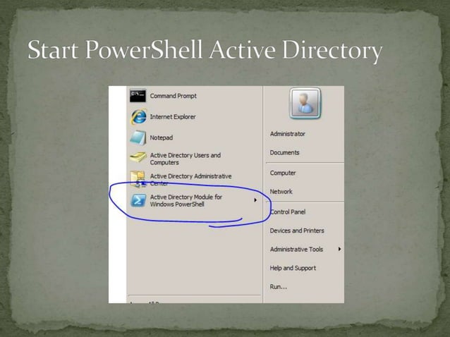 Windows power shell and active directory | PPT