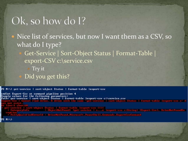 Windows power shell basics | PPT